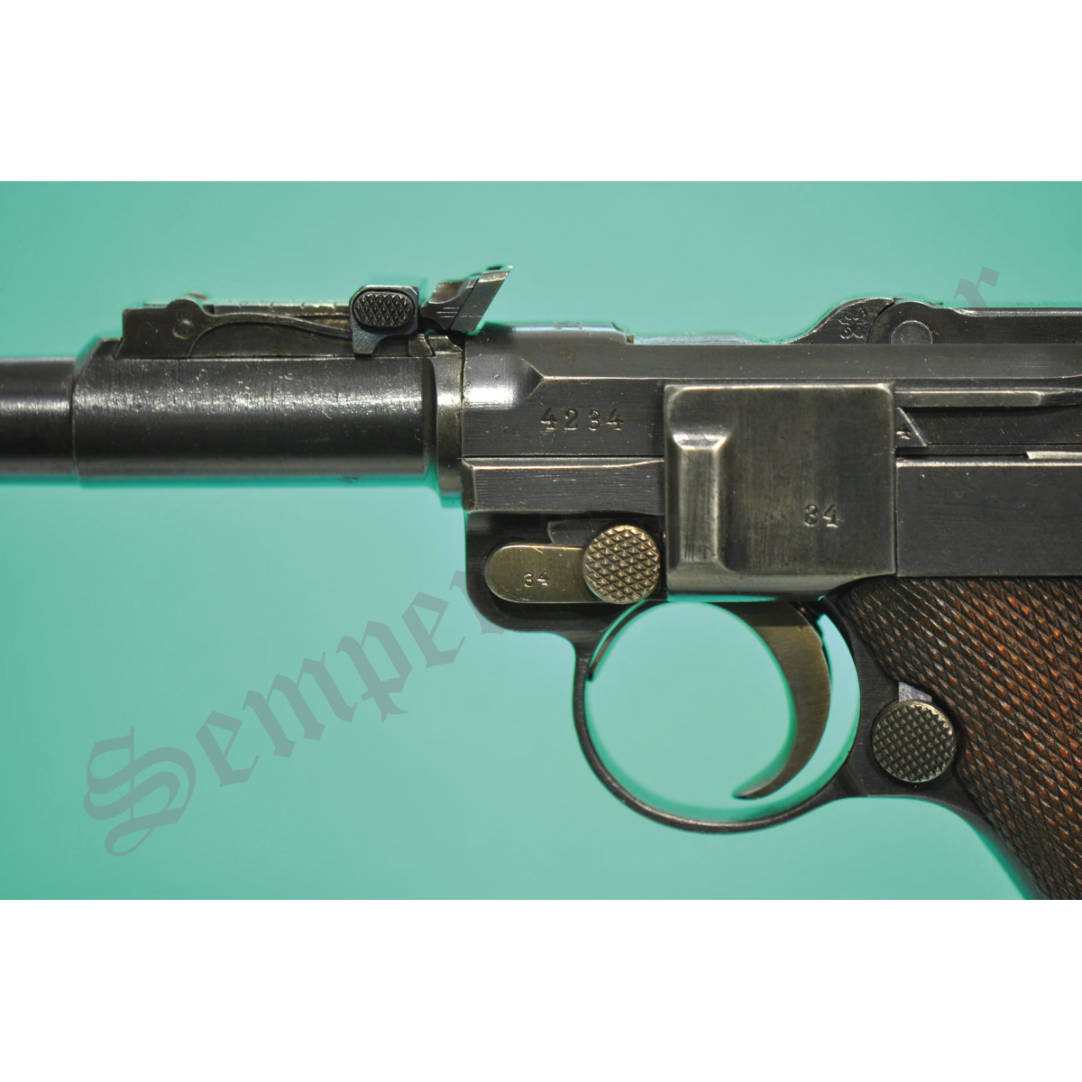 Pistol DWM 1917 Luger P08/14 Artillery s/n 42xx 1st type