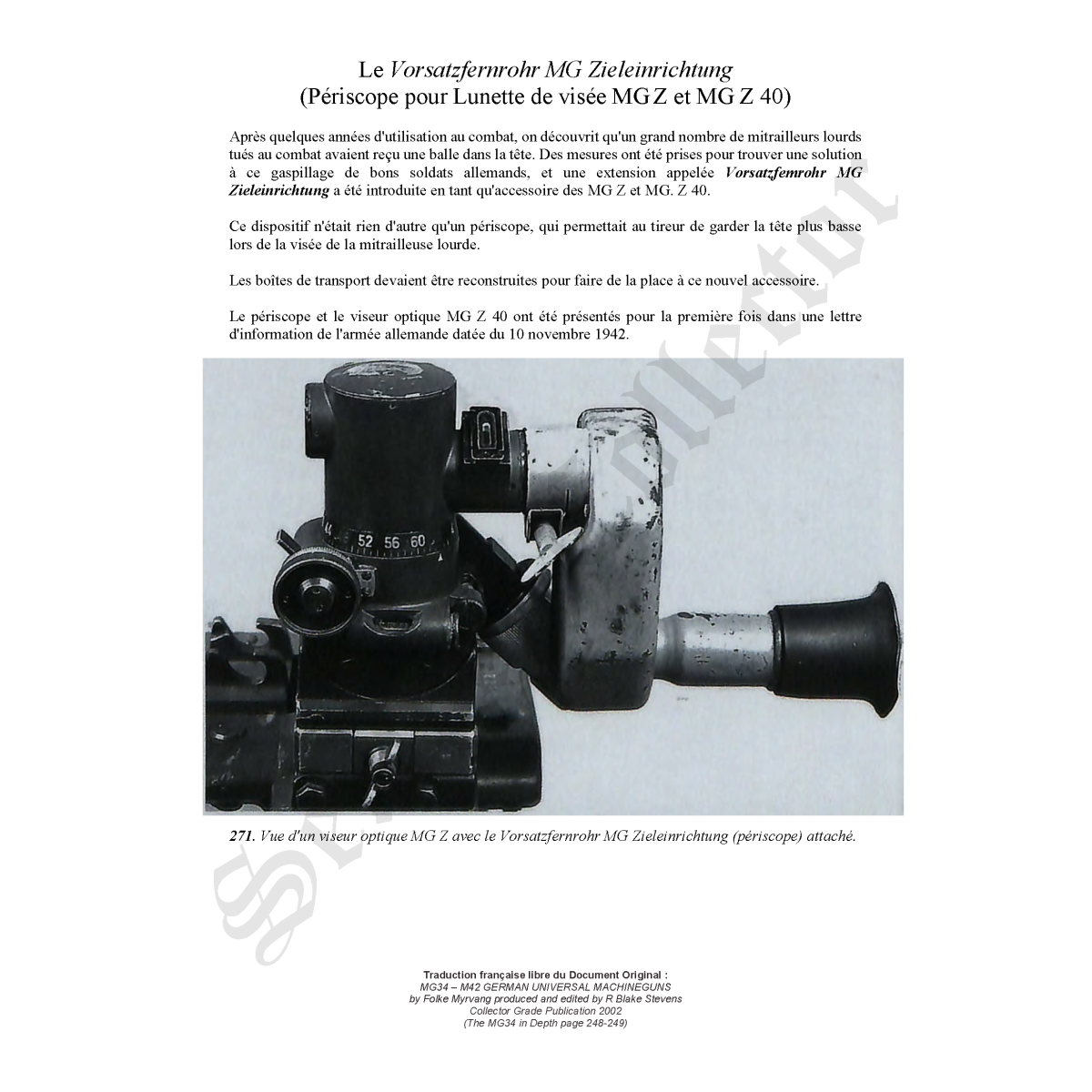MG34-42 Periscope for MG Z Original WH WW2 optics