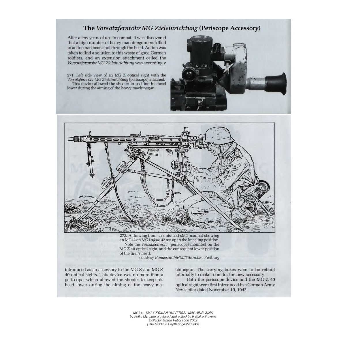 MG34-42 Périscope de visée pour Optique MG Z Original WH WW2