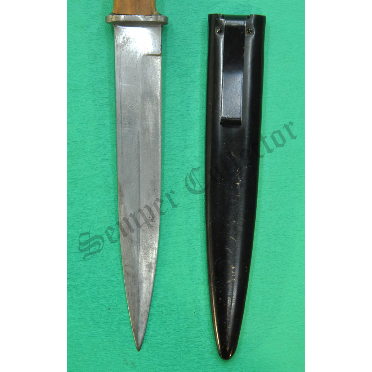 Rare ORIGINAL Wehrmacht (WH) combat knife with boot clip