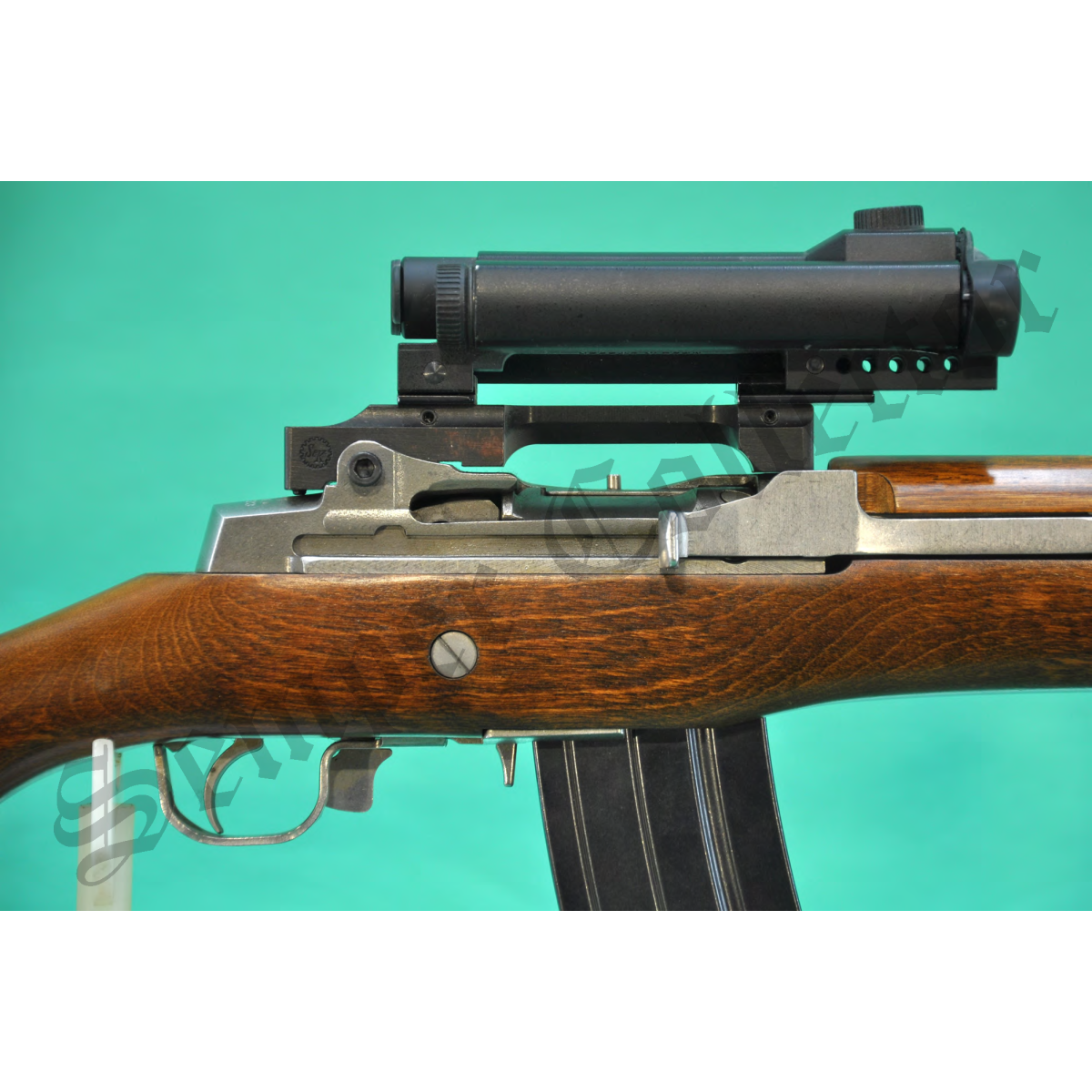 Halbautomatisches Gewehr Ruger Mini-14 INOX (1985) & Aimpoint Mark III ...